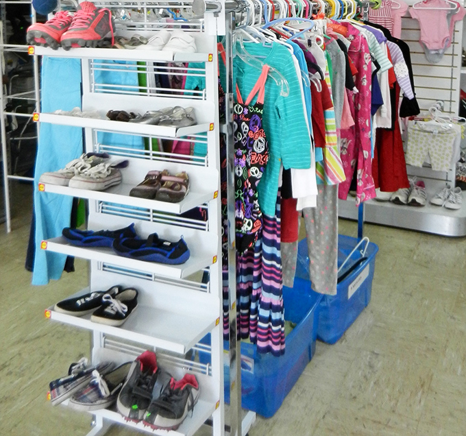 Children's corner where tiny fashions meet tinier prices, perfect for those lightning-fast growth spurts.