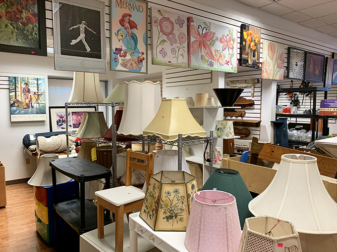 Lampshade paradise! From frilly Victorian to sleek mid-century, there's a shade for every lighting personality crisis you might be experiencing.
