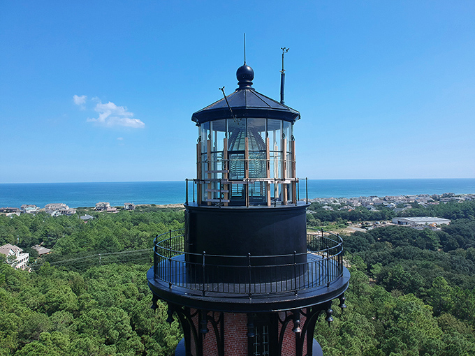 Up close with the crown jewel &ndash; the Fresnel lens that once projected light 18 nautical miles out to sea, saving countless sailors from watery fates.