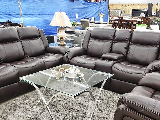 Living room goals that won't require a second mortgage. This furniture says "adult who has it together" without saying "spent the kids' college fund."