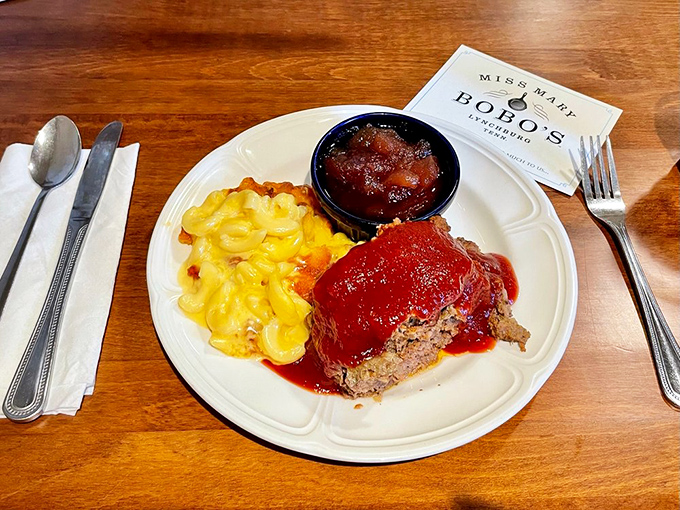 Homestyle meatloaf with mac and cheese that doesn't come from a box&mdash;comfort food that hugs your soul before it even reaches your stomach.