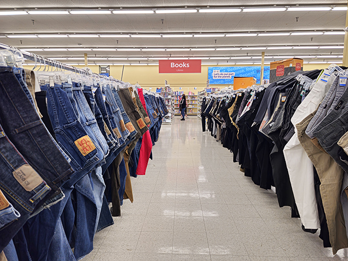 Denim democracy in action&mdash;every style, wash, and questionable fashion era represented in glorious blue unity.