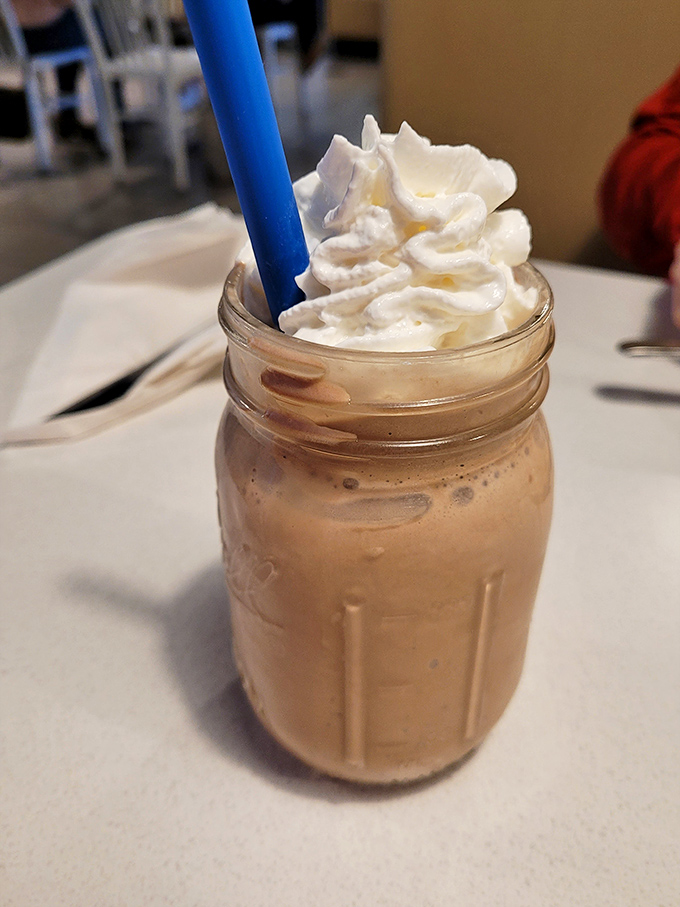This milkshake doesn't need to bring anyone to the yard—it's perfectly content being sipped slowly in a booth while solving the world's problems.