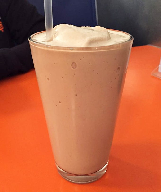 A milkshake thick enough to require serious straw commitment. This isn't a beverage&mdash;it's dessert with ambition.
