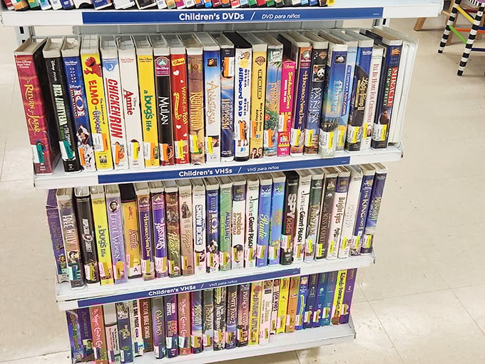 The media section: a time capsule of entertainment history. Remember when we'd actually leave the house to rent these magical plastic rectangles?