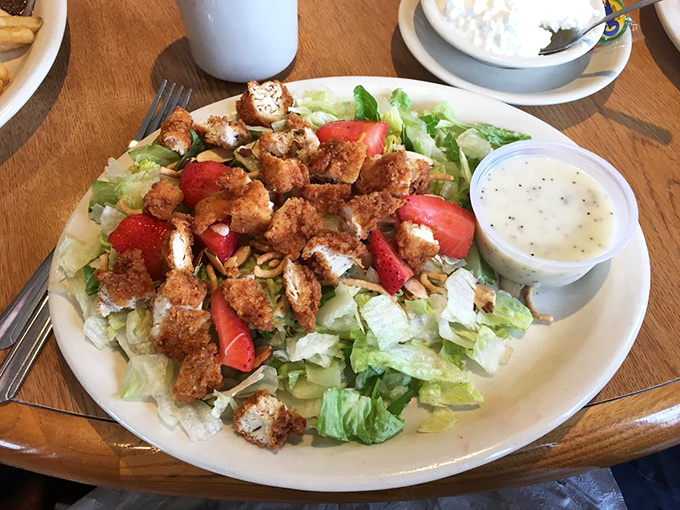 The chicken salad that convinces salad-skeptics that vegetables can be more than just punishment between burger days.