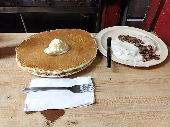 That's not just a pancake&mdash;it's a fluffy canvas of possibility, waiting to soak up maple syrup and morning conversations about last night's game.
