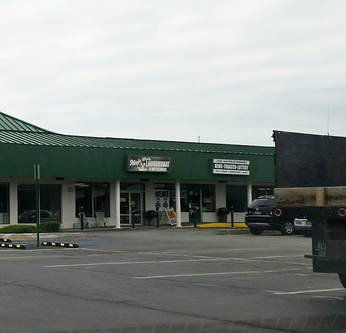 Even the parking lot seems to say, "Nothing fancy here&mdash;we're saving the excitement for the bargains waiting inside."