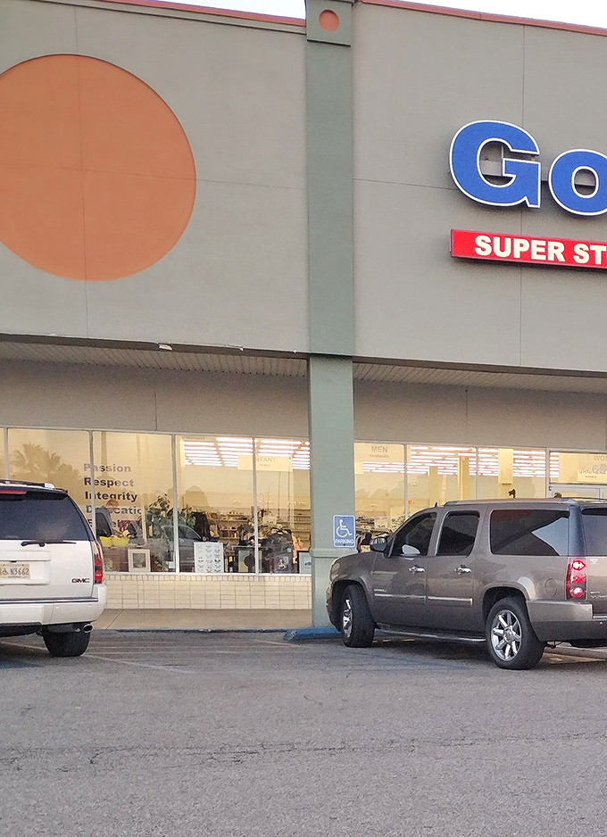 Values and virtues displayed prominently in the storefront windows. This isn't just shopping&mdash;it's community building with every purchase.