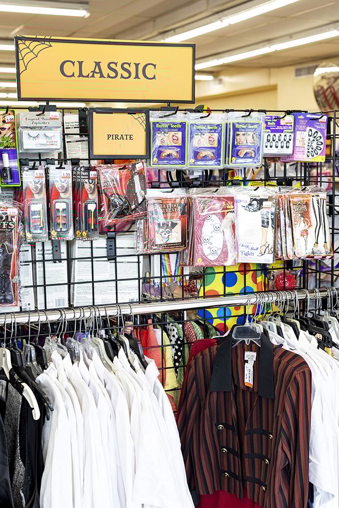 Halloween headquarters year-round! From pirate costumes to classic disguises, transform yourself without transforming your bank account.