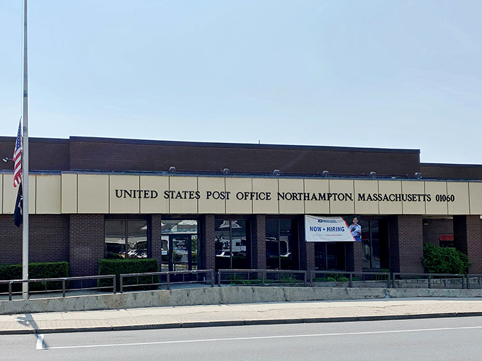 Even the post office has personality here. It's the kind of building that makes you want to write actual letters again.