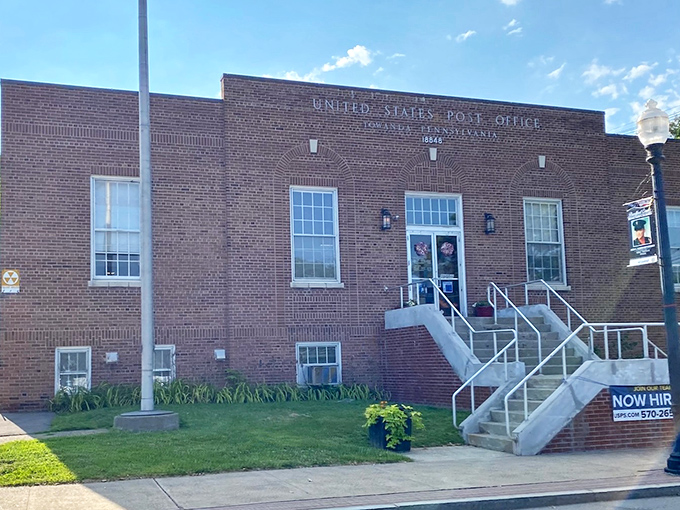 Towanda's post office isn't just functional – it's a brick testament to when public buildings were designed to inspire civic pride.
