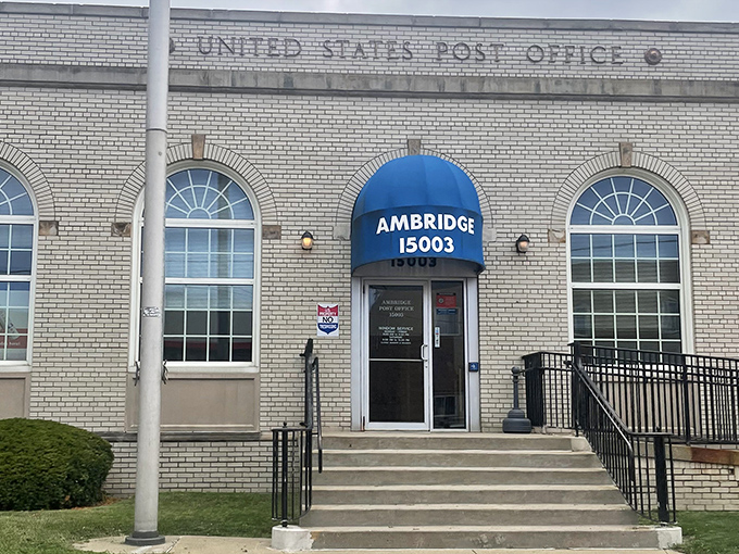 The Ambridge Post Office&mdash;where architecture reminds us that even sending mail was once considered an occasion worthy of columns and arches.
