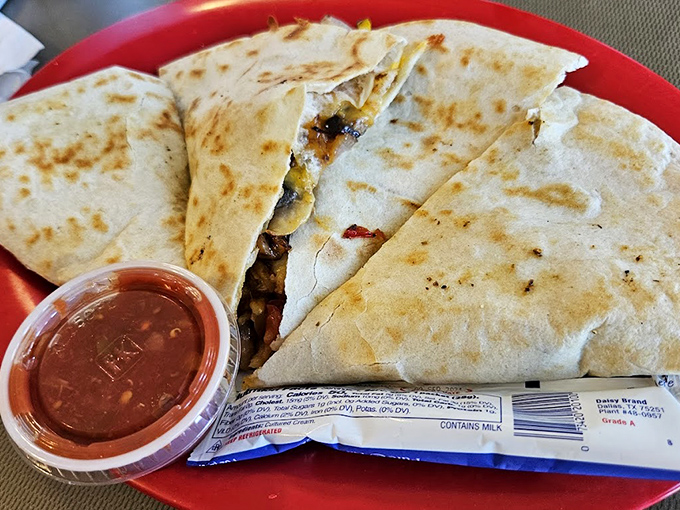 Quesadillas with a coastal twist&mdash;proof that cheese and seafood can coexist in perfect, melty harmony.