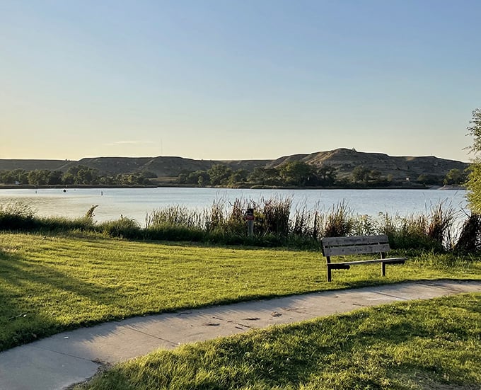 A bench with a view worth writing home about. The perfect spot to contemplate life or just enjoy not being in a Zoom meeting.
