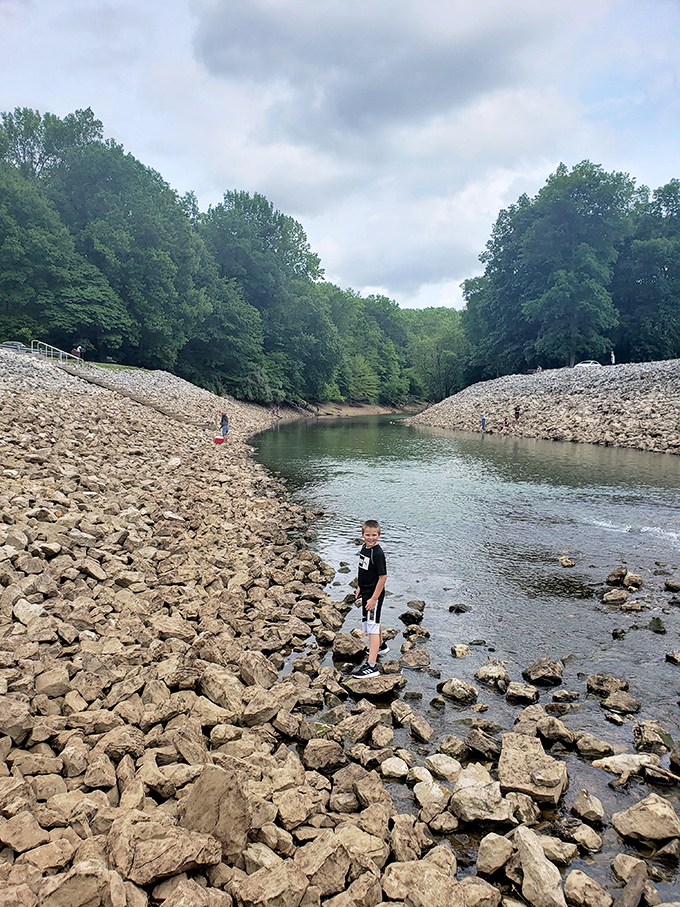 Rock-hopping paradise where kids become temporary explorers and adults remember the joy of balanced steps across nature's stepping stones.