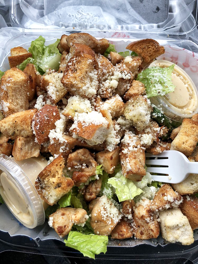 This Caesar salad with grilled chicken isn't just eating your greens &ndash; it's discovering vegetables have been holding out on you.