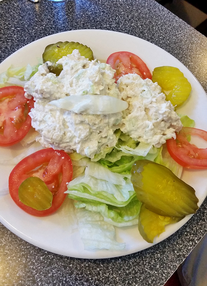 Even the salad at Kuppy's comes with personality&mdash;a generous scoop of chicken salad surrounded by fresh veggies that somehow makes eating healthy feel indulgent.