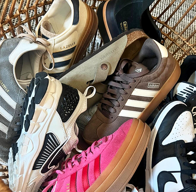Sneaker seekers rejoice! These gently-worn kicks&mdash;from casual Adidas to statement-making pink platforms&mdash;prove someone else's footsteps can lead to your fashion future.