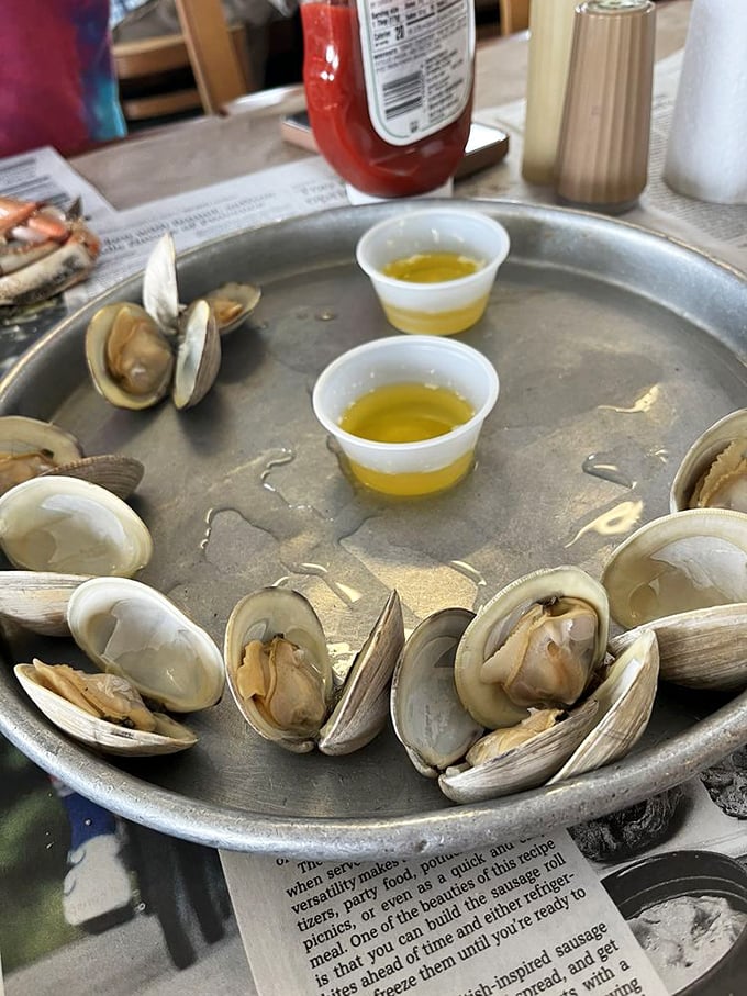 Steamed clams basking in melted butter&mdash;simple perfection that proves sometimes the best cooking is barely cooking at all.