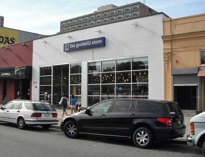 Urban thrifting at its finest&mdash;nestled between neighborhood shops where savvy Bostonians park for quick treasure-hunting missions.