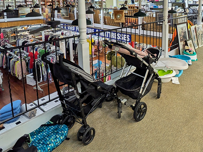 Baby gear galore! Gently used strollers and children's essentials await new families, because kids outgrow things faster than you can say "growth spurt."