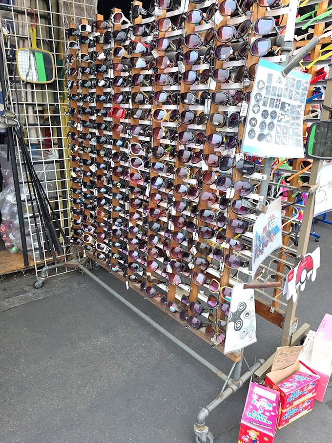 Sunglasses, sunglasses everywhere, but which pair to wear? Fashion meets function in this dizzying display of eye protection options.