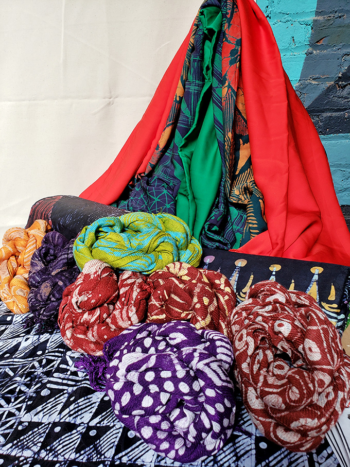 A textile explosion of patterns and textures that would make your grandmother's sewing circle swoon with delight.