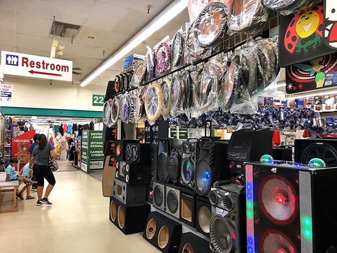 The bass section! These speakers promise to turn any quiet neighborhood into an impromptu block party. Your neighbors will definitely notice you now.