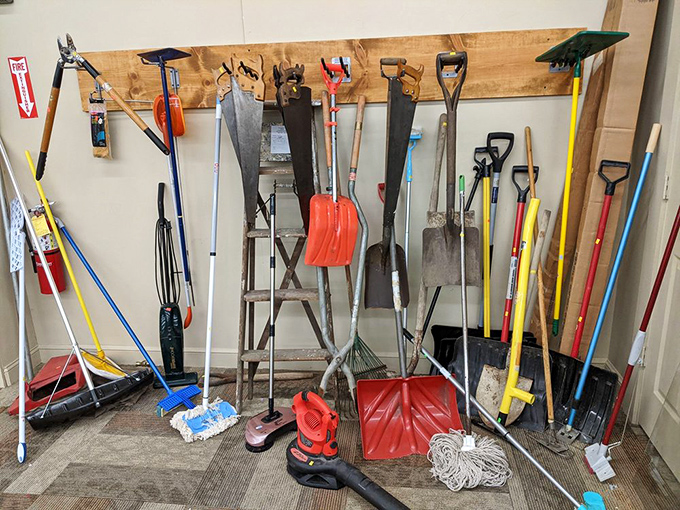 Tool paradise for the DIY dreamer. Every garden implement here has stories to tell and weeds yet to conquer.