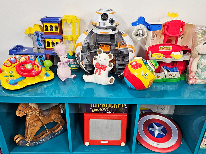 Toy story indeed! From BB-8 to Captain America's shield, this colorful collection of pre-loved playthings proves imagination doesn't require a first-owner price tag.