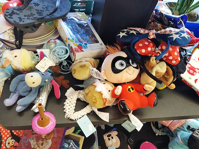 Plush paradise! Dumbo, Incredibles, and Mickey friends waiting for second chances and new adventures in loving homes.