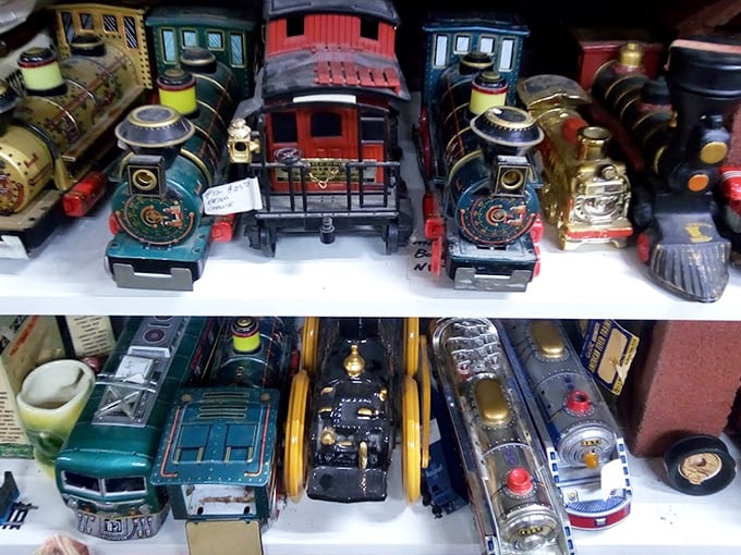 Toy trains that ran on imagination instead of batteries, reminding us when playtime meant actual hands-on adventure and creativity. 