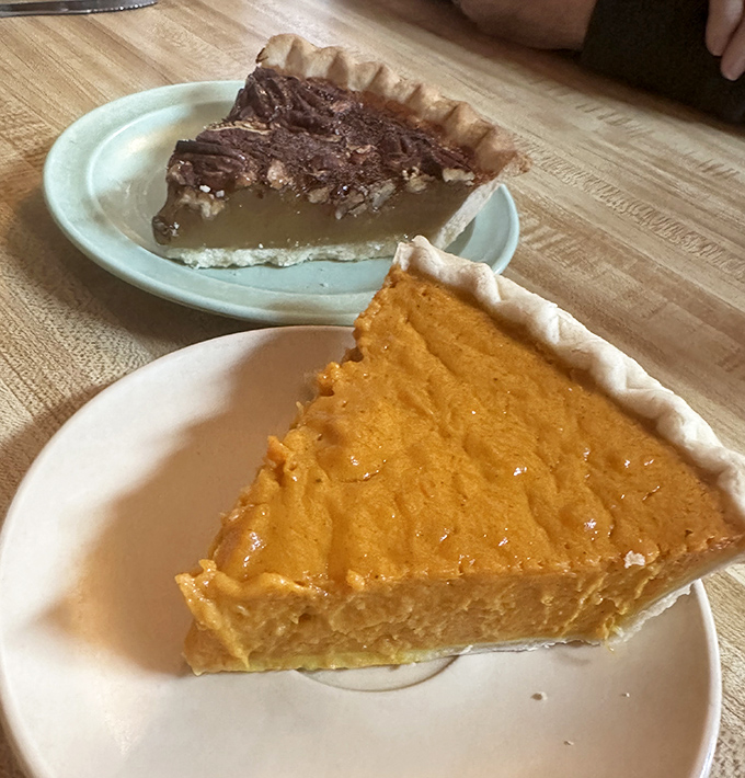 Sweet potato and pecan pies that don't need fancy garnishes or deconstructed presentations&mdash;just honest-to-goodness Southern pie perfection.