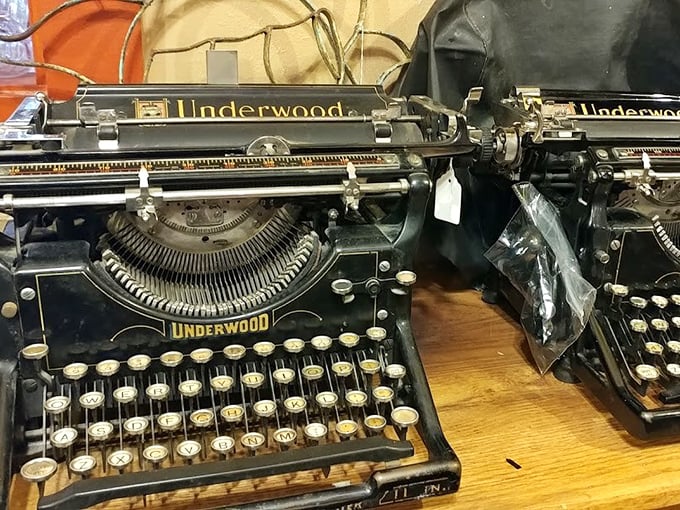 Underwood typewriters stand as monuments to a time when writing required commitment and upper body strength, not just a delete button.