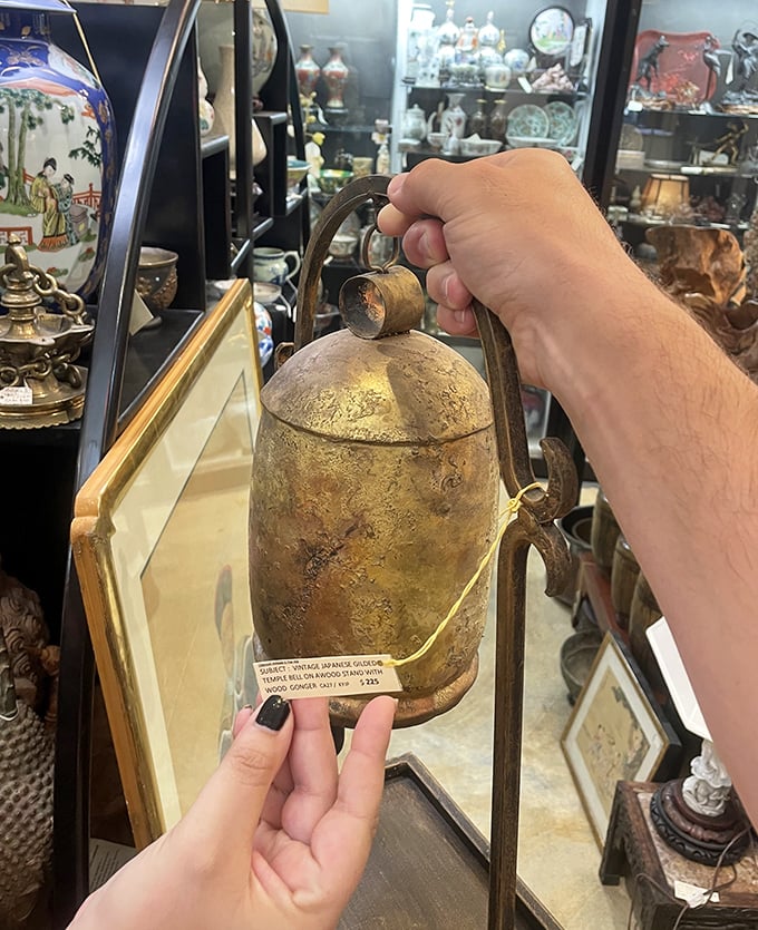 This vintage temple bell probably has more stories than your chatty neighbor at the grocery store.