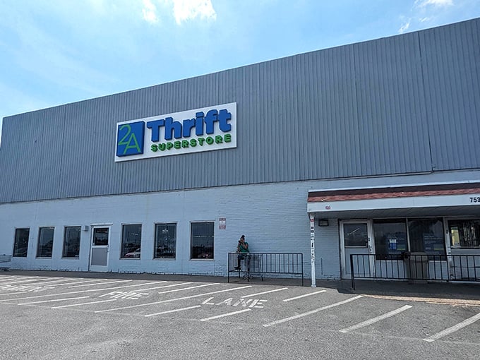 That massive warehouse exterior hints at the treasure trove inside – bring comfortable shoes and your sense of adventure.