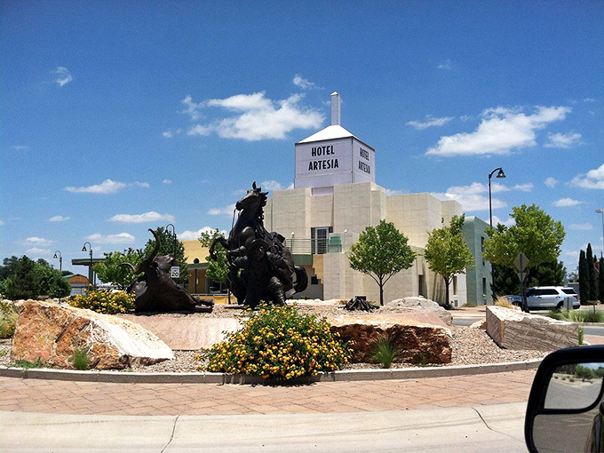 Downtown Artesia's sculpture celebrates the town's spirit, where public art doesn't need a big city address to make a statement.
