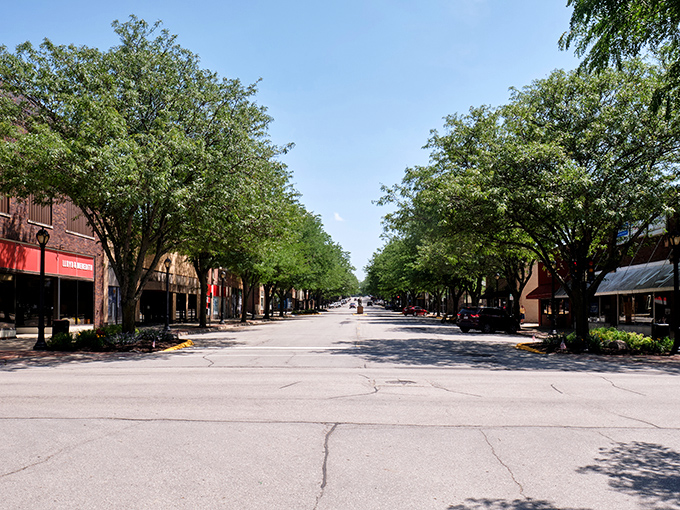 Atlantic's tree-lined downtown creates shaded sidewalks perfect for leisurely strolls that cost absolutely nothing but time.