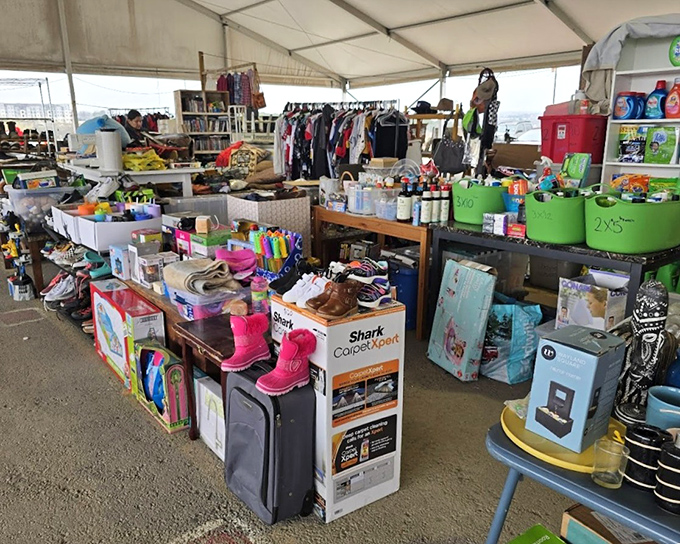 Whimsical umbrella art transforms shopping into a colorful experience under Austin's creative spirit.