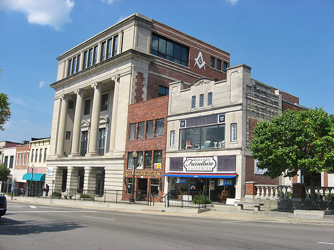 The classic storefronts of Bedford offer a step back in time without stepping back into financial worry.