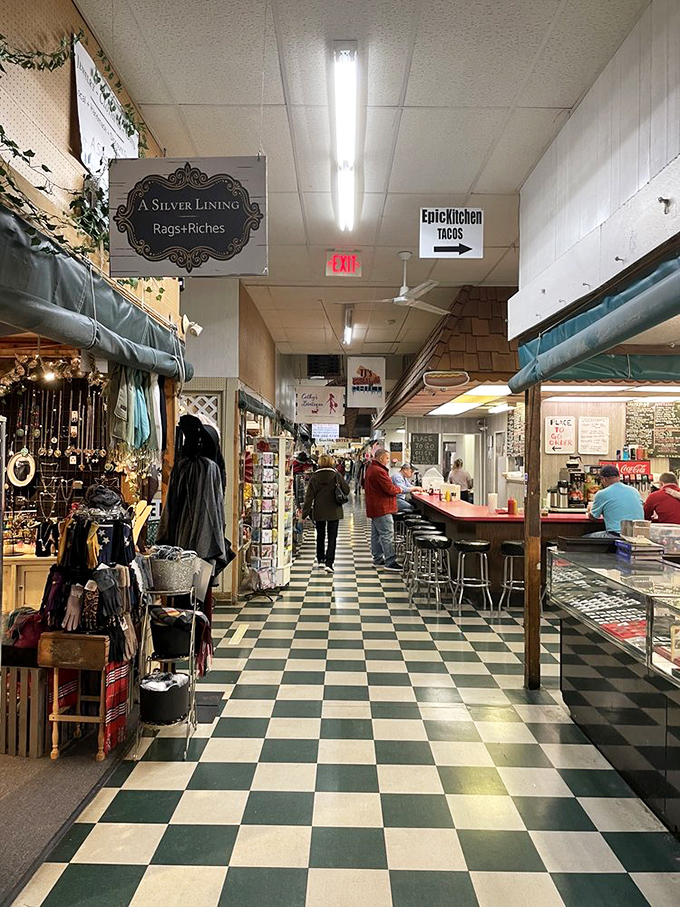 Booths Corner's classic checkered floor leads to culinary adventures. Like a food museum where you're encouraged to touch&mdash;and taste&mdash;everything.