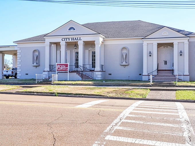 Brookhaven's City Hall stands proudly, like a Southern gentleman tipping his hat to welcome you home.