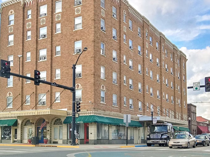 Chanute's brick buildings stand shoulder to shoulder like old friends who've weathered every storm together for over a century.