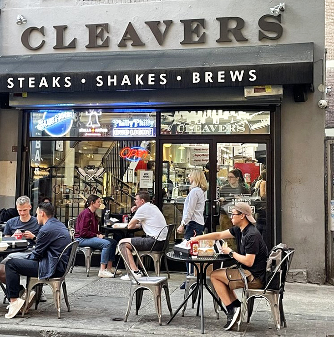 Urban sophistication meets sandwich perfection. The outdoor tables offer prime people-watching with your protein.