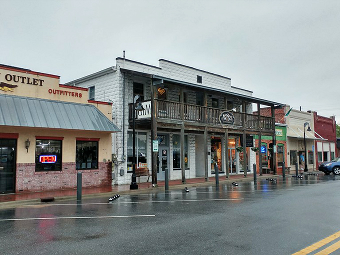 Weathered wood and vintage charm&mdash;this historic storefront has seen generations of shoppers come and go.