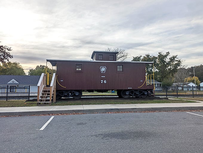 A classic caboose in Delmar brings history to life, reminding visitors of the town&rsquo;s rich railroad heritage and timeless charm.