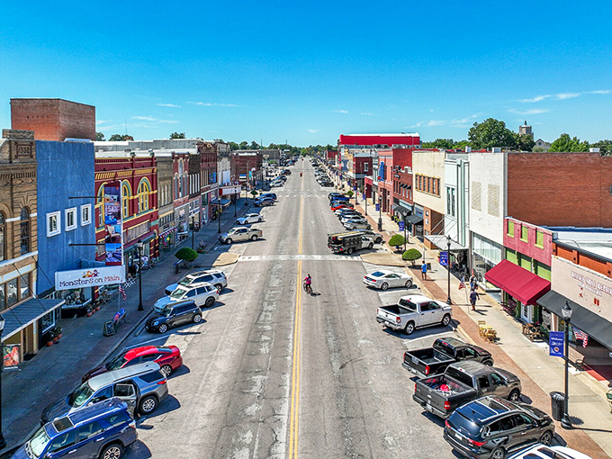 Denison's historic downtown features the kind of architectural details that modern buildings skip. They don't make 'em like this anymore.