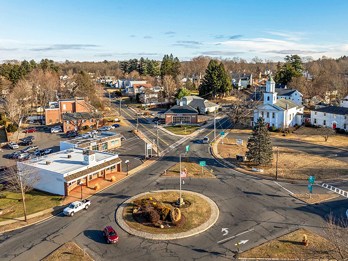 Classic town center with a distinctive rotary &ndash; navigating retirement is easier when housing costs don't spin out of control.