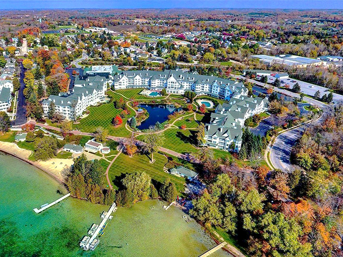 Autumn's paintbrush transforms Elkhart Lake into a five-star masterpiece&mdash;that turquoise water flirts with fiery foliage like Wisconsin's answer to the Caribbean.